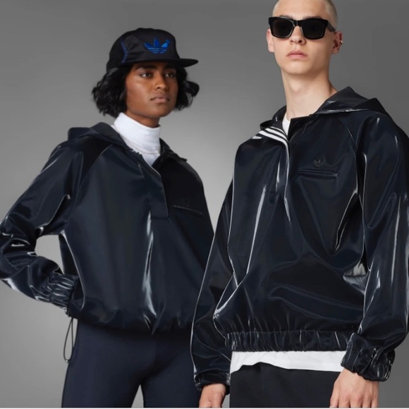 adidas Originals | Jackets & Coats | Adidas Shiny Black Iridescent ...